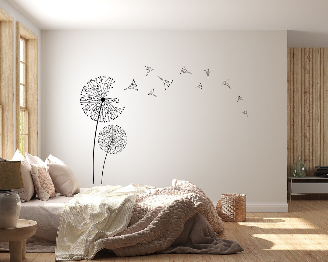 Dandelion Wall Decal,decoration Dandelion Wall Sticker,flower Wall ...