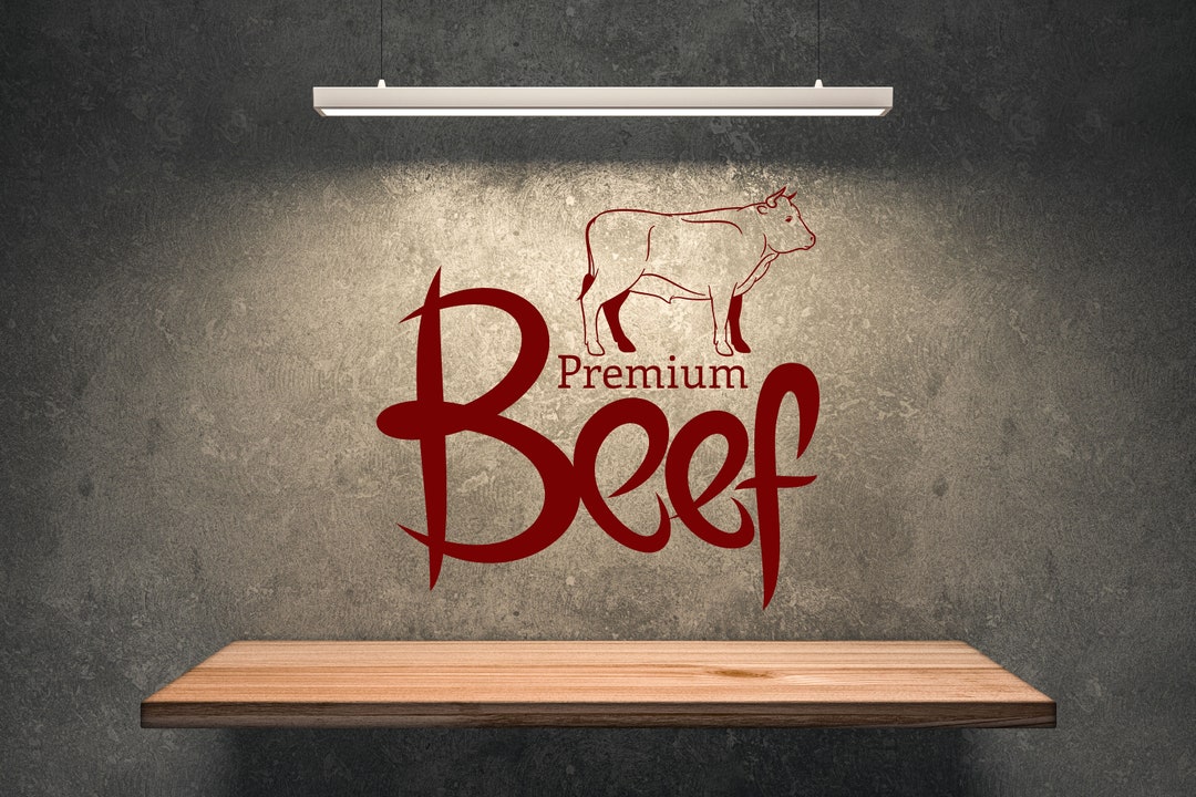 Butcher Shop Wall Decal,butcher Wall Sticker,meat Wall Decal,meat Shop ...