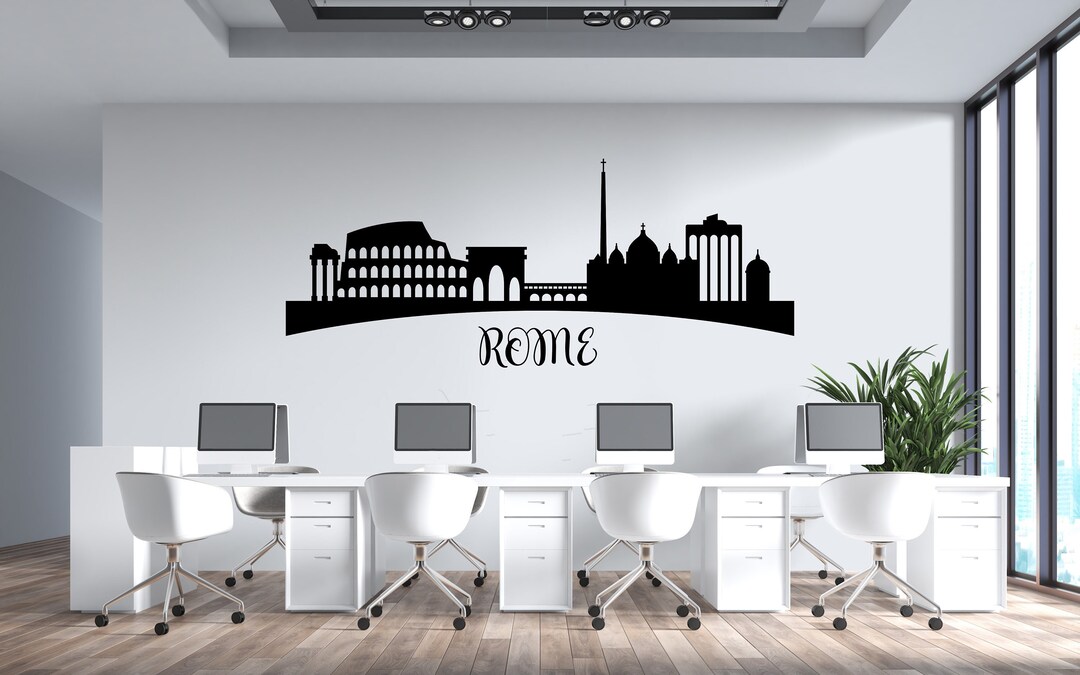 Rome City Skylinewall Decal,travel Tours Wall Sticker,skyline Wall ...