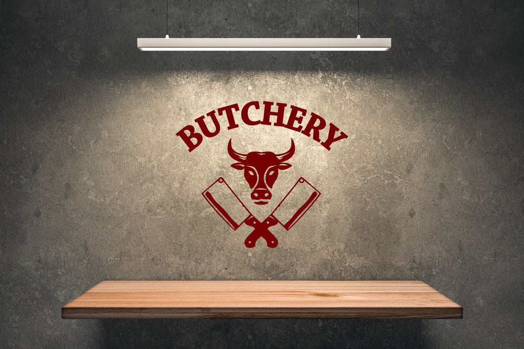 Butcher Shop Wall Decal,butcher Wall Sticker,meat Wall Decal,meat Shop ...