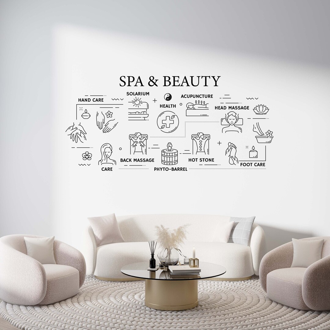 Spa Wall Decal Spa Wall Sticker Spa Wall Art Window Decal Spa Quotes ...