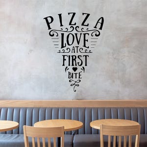 Pizza Wall Decal,pizza Wall Sticker,pizza Quotes Wall Art,pizza Slice ...