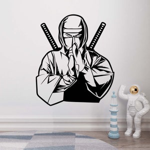 Ninja Wall Decal Ninja Wall Sticker Ninja Wall Decal Ninja Wall Art ...