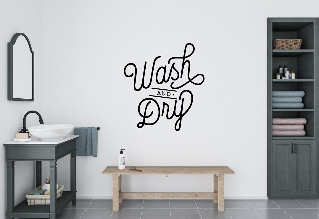 Laundry Wall Decal,laundry Wall Sticker,washing Machine Decal,shop ...