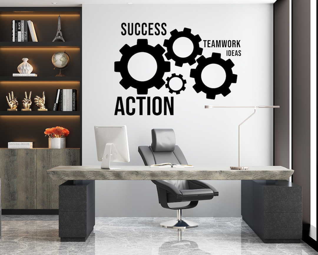 Office Wall Decal,teamwork Wall Decal,office Wall Art,motivational Art ...