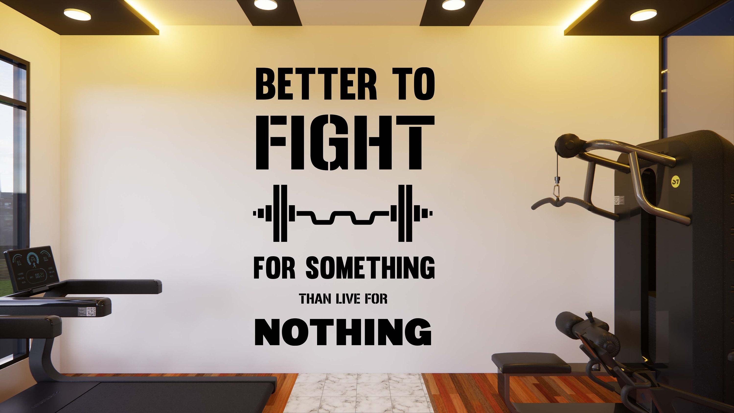Gym Wall Decal Gym Wall Sticker Gym Wall Art Vinyl Letter Vinyl Decal ...