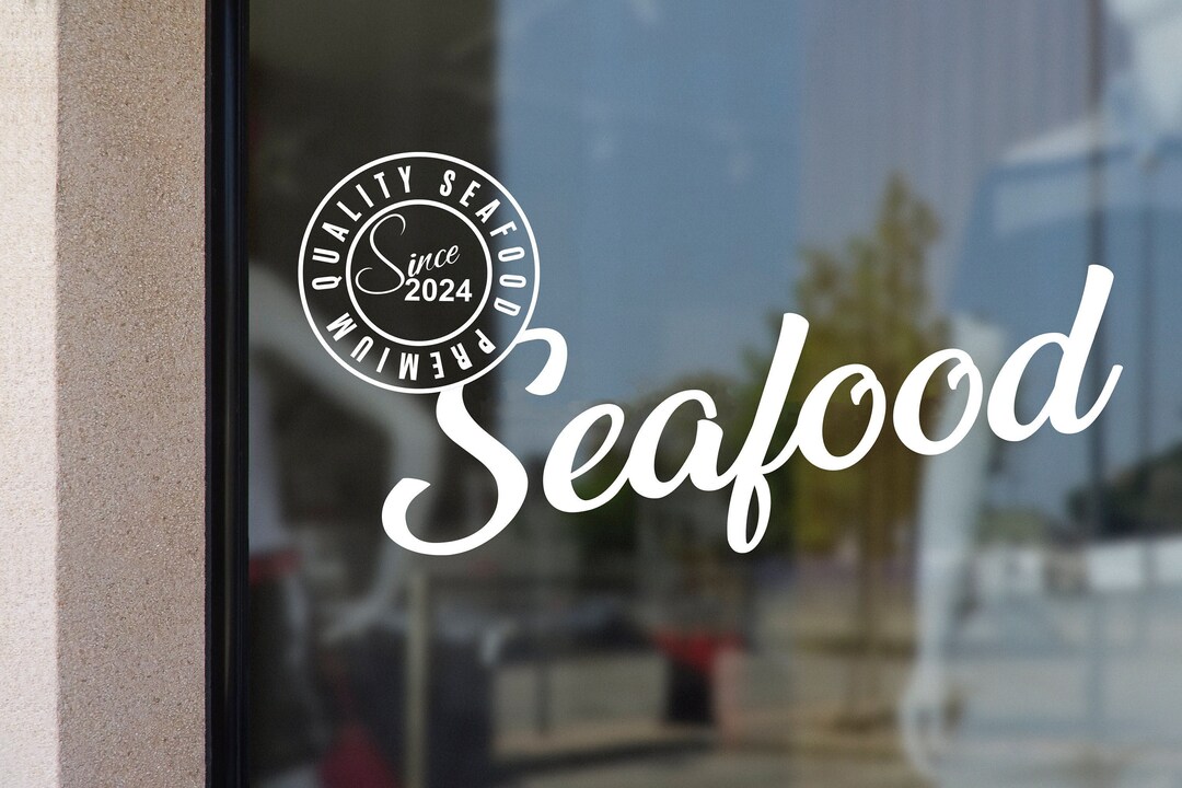 Sea Food Wall Decal,sea Food Wall Sticker,fish Wall Sticker,fish Store ...