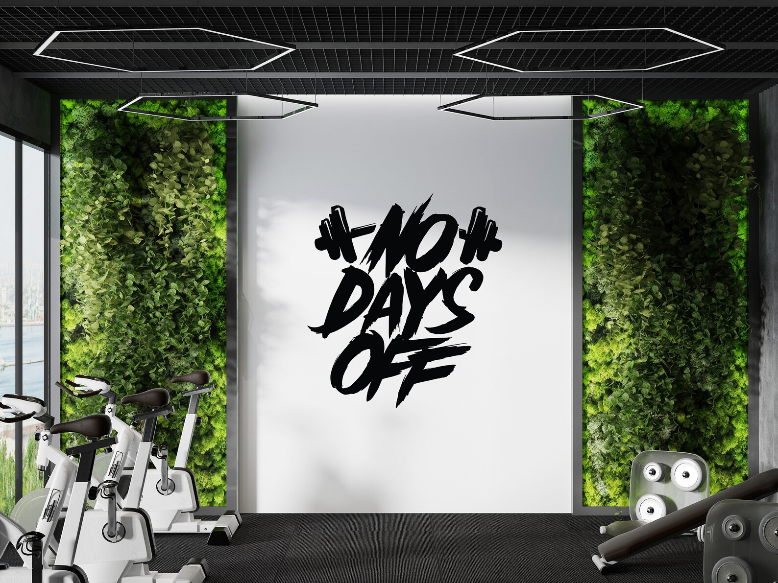 No Days off ,gym Wall Decal, Motivational Gym Quotes, Gym Wall Art ...