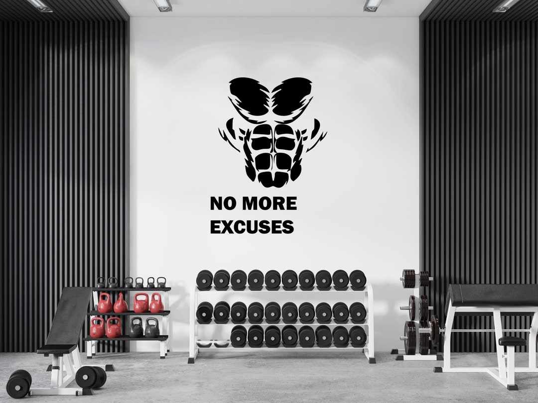 Gym Wall Decal Gym Wall Sticker Gym Wall Art Vinyl Letter Vinyl Decal ...