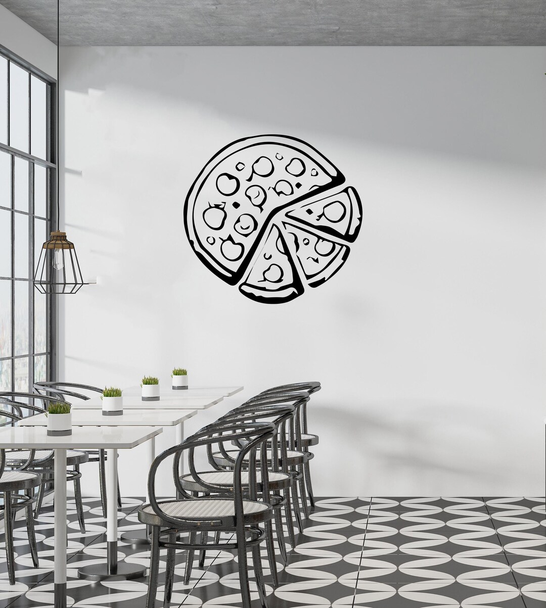Pizza Wall Decal,pizza Wall Sticker,pizza Quotes Wall Art,pizza Slice ...