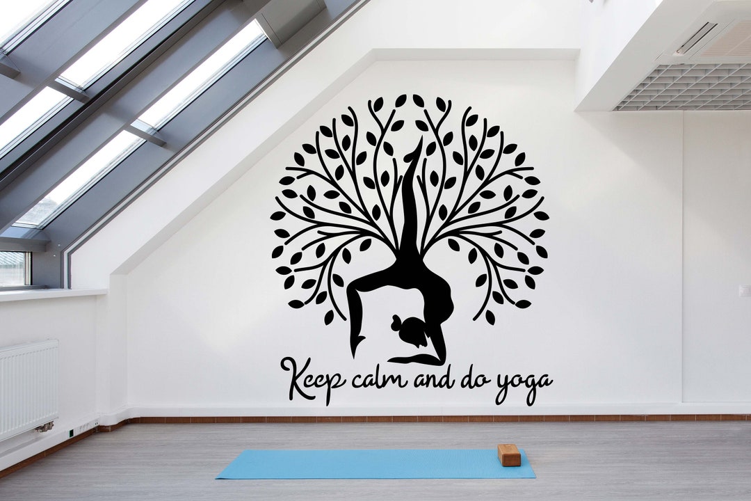 Yoga Wall Decal Yoga Wall Sticker Yoga Wall Art Yoga Wall Decor Gym ...