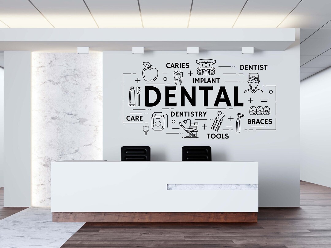 Dental Care Wall Decal Teeth Wall Decal Teeth Wall Sticker Dental Wall ...