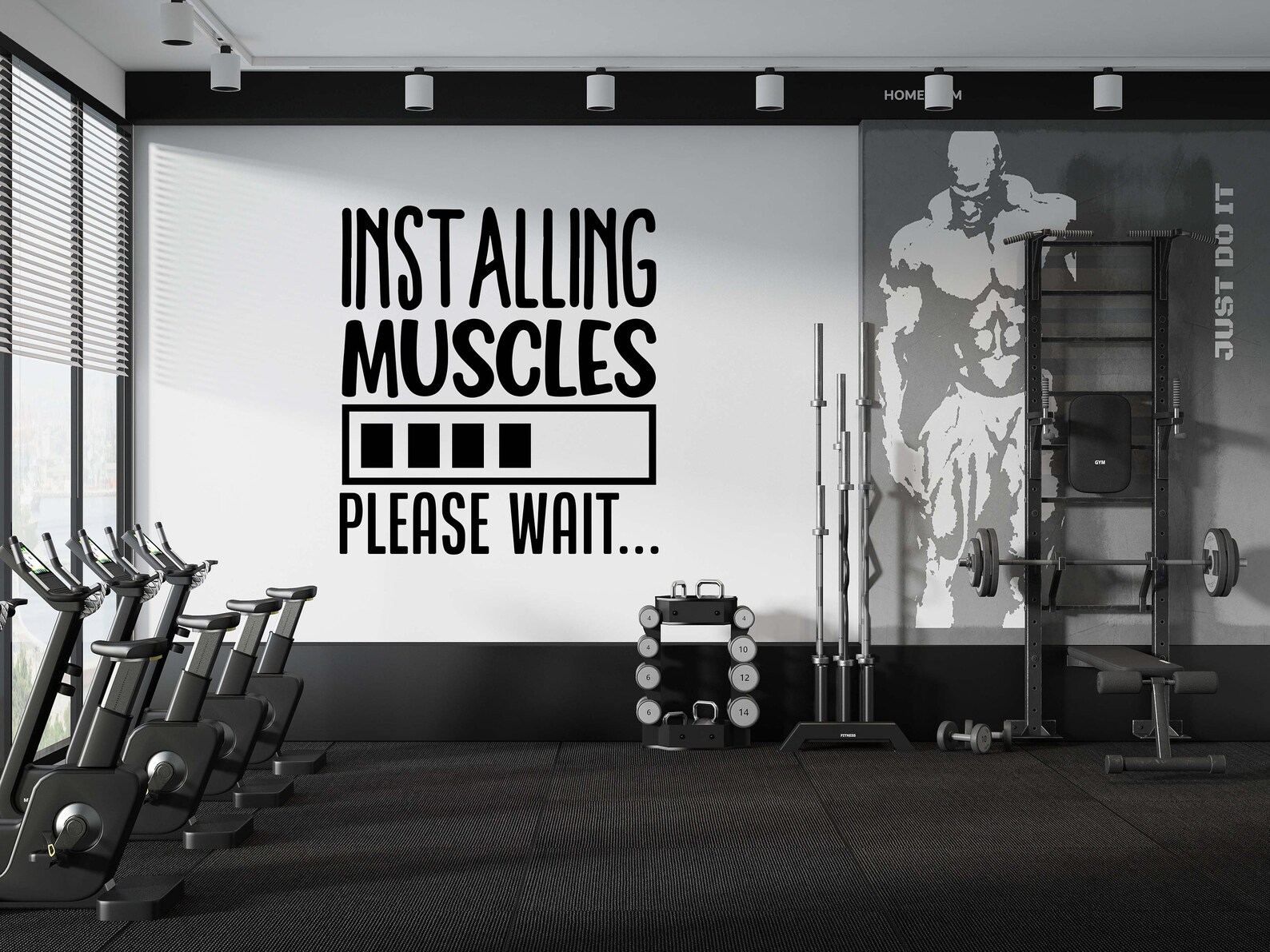 Gym Wall Decal Gym Wall Sticker Gym Wall Art Vinyl Letter Vinyl Decal ...