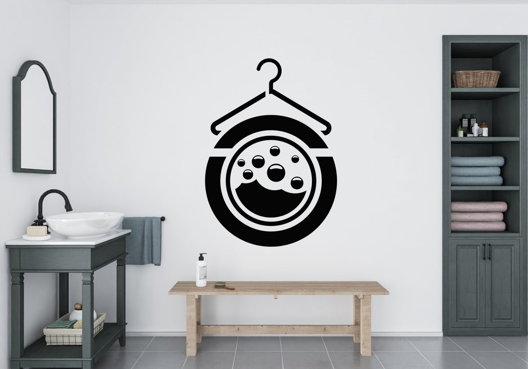 Laundry Wall Decal,laundry Wall Sticker,washing Machine Decal,shop ...