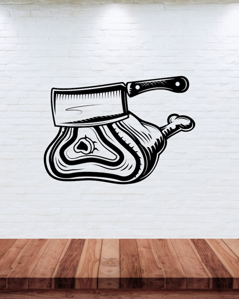 Butcher Shop Wall Decal,butcher Wall Sticker,meat Wall Decal,meat Shop ...