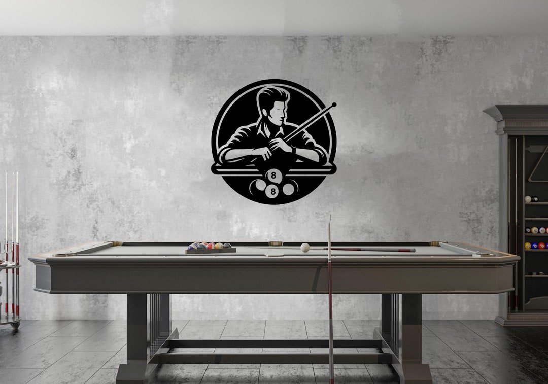 Billiard Wall Decal,perfect Billiard Sticker for Your Gaming Room ...