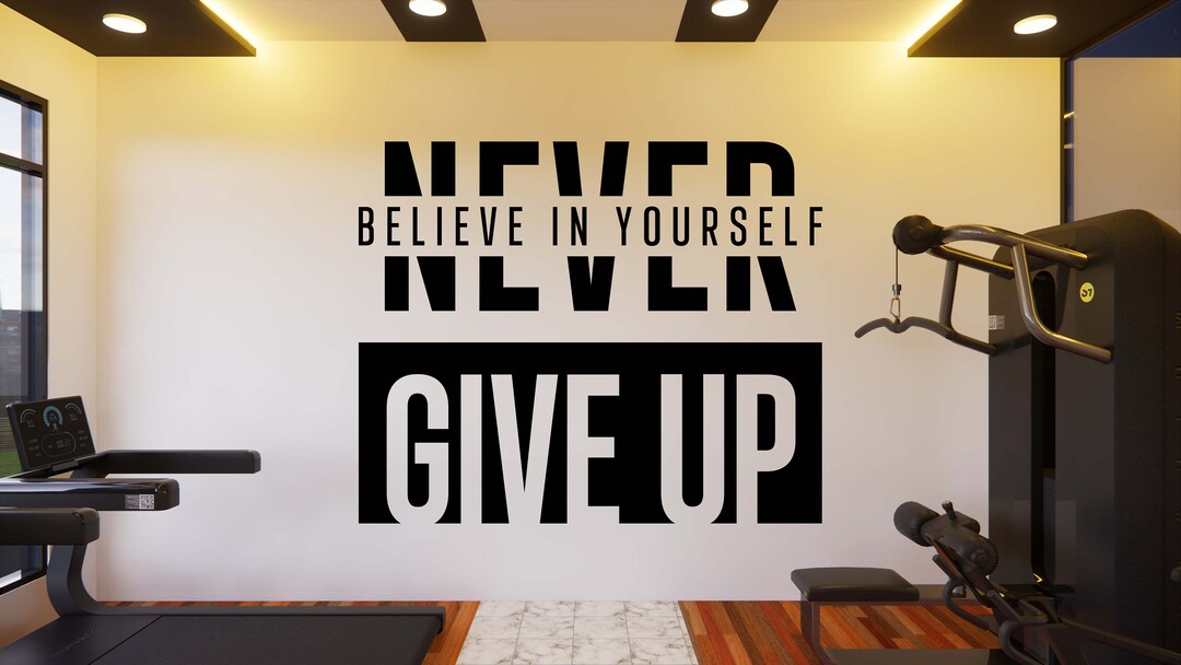 Gym Wall Decal Gym Wall Sticker Gym Wall Art Vinyl Letter Vinyl Decal ...