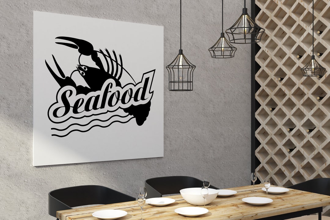 Sea Food Wall Decal,sea Food Wall Sticker,fish Wall Sticker,fish Store ...