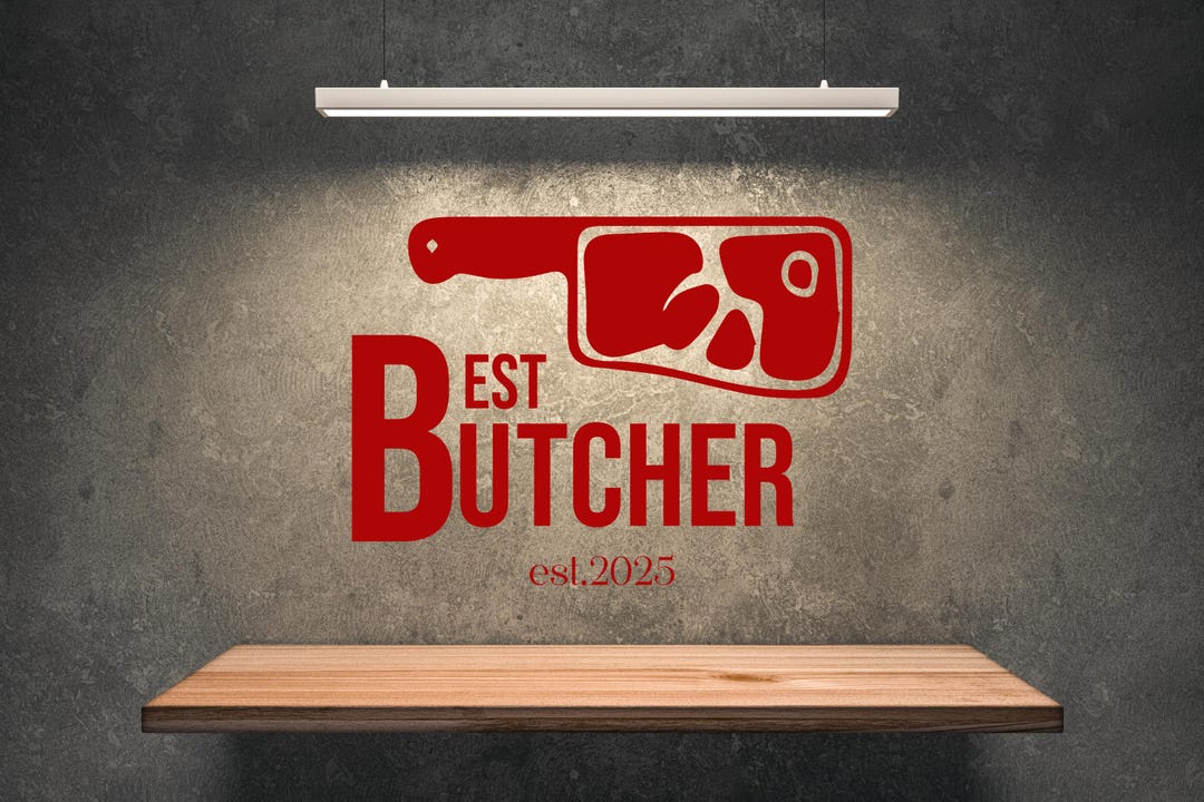 Butcher Shop Wall Decal,butcher Wall Sticker,meat Wall Decal,meat Shop ...
