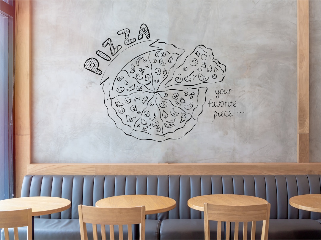 Pizza Wall Decal,pizza Wall Sticker,pizza Quotes Wall Art,pizza Slice ...