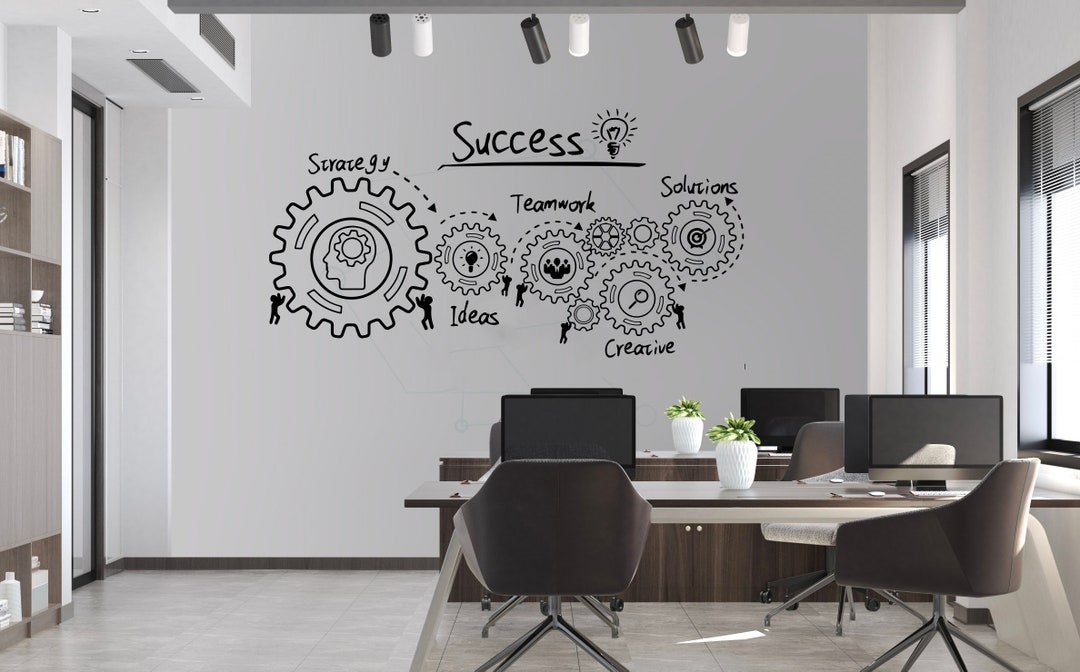 Success Wall Decal,teamwork Wall Decal,office Wall Art,motivational Art ...