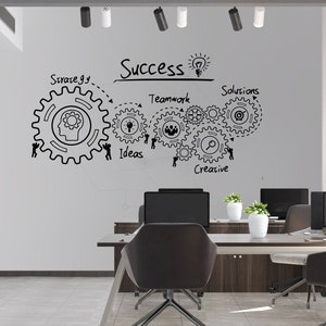 Success Wall Decal,teamwork Wall Decal,office Wall Art,motivational Art ...