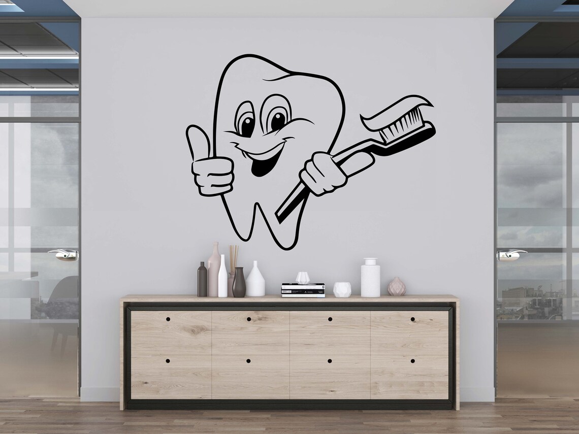 Dental Care Wall Decal Teeth Wall Decal Teeth Wall Sticker Dental Wall ...