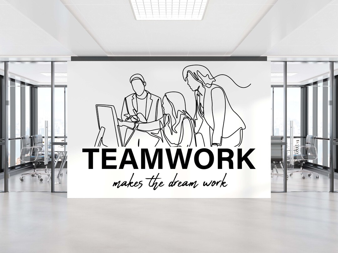 Office Wall Decal,teamwork Wall Decal,office Wall Art,motivational Art ...