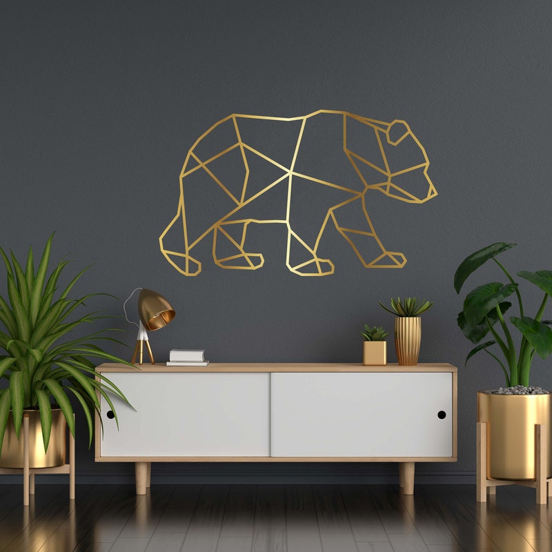 Geometric Bear - Etsy