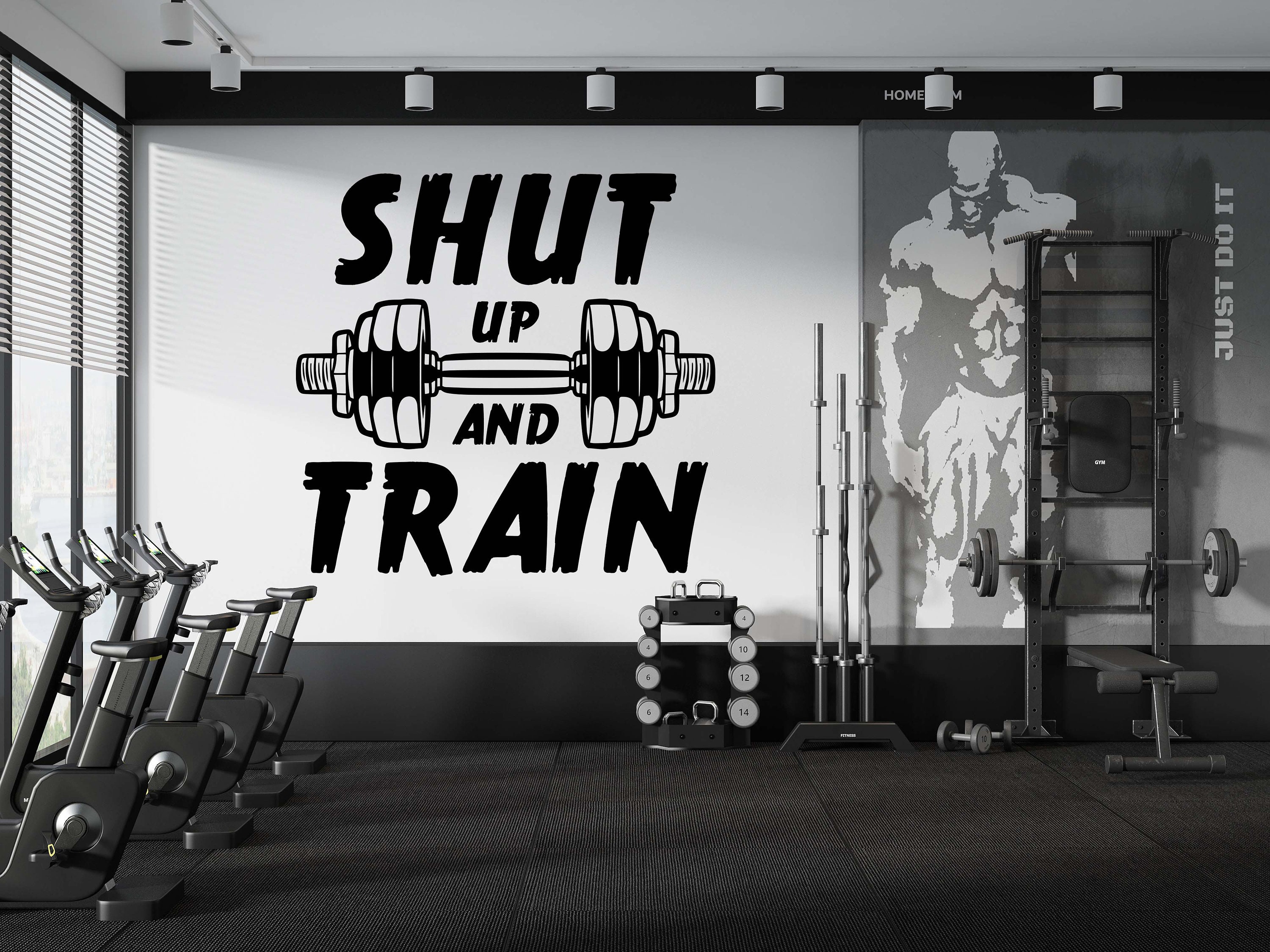 Gym Wall Decal Gym Wall Sticker Gym Wall Art Vinyl Letter Vinyl Decal ...