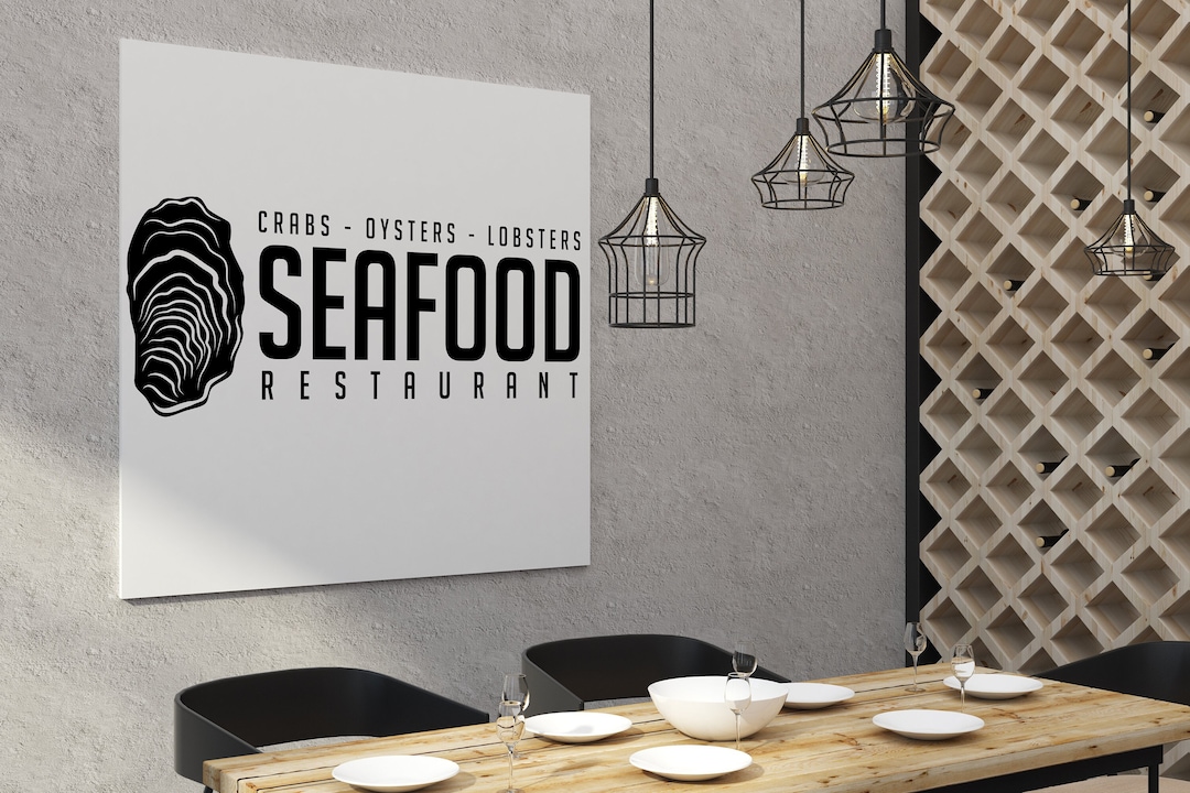 Sea Food Wall Decal,sea Food Wall Sticker,fish Wall Sticker,fish Store ...