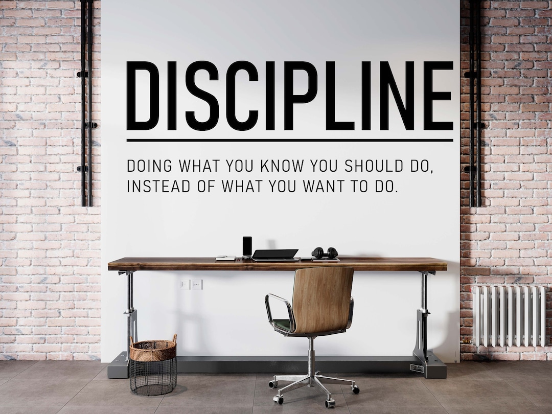Discipline Wall Decal ,office Wall Decal,office Wall Art, Motivational ...