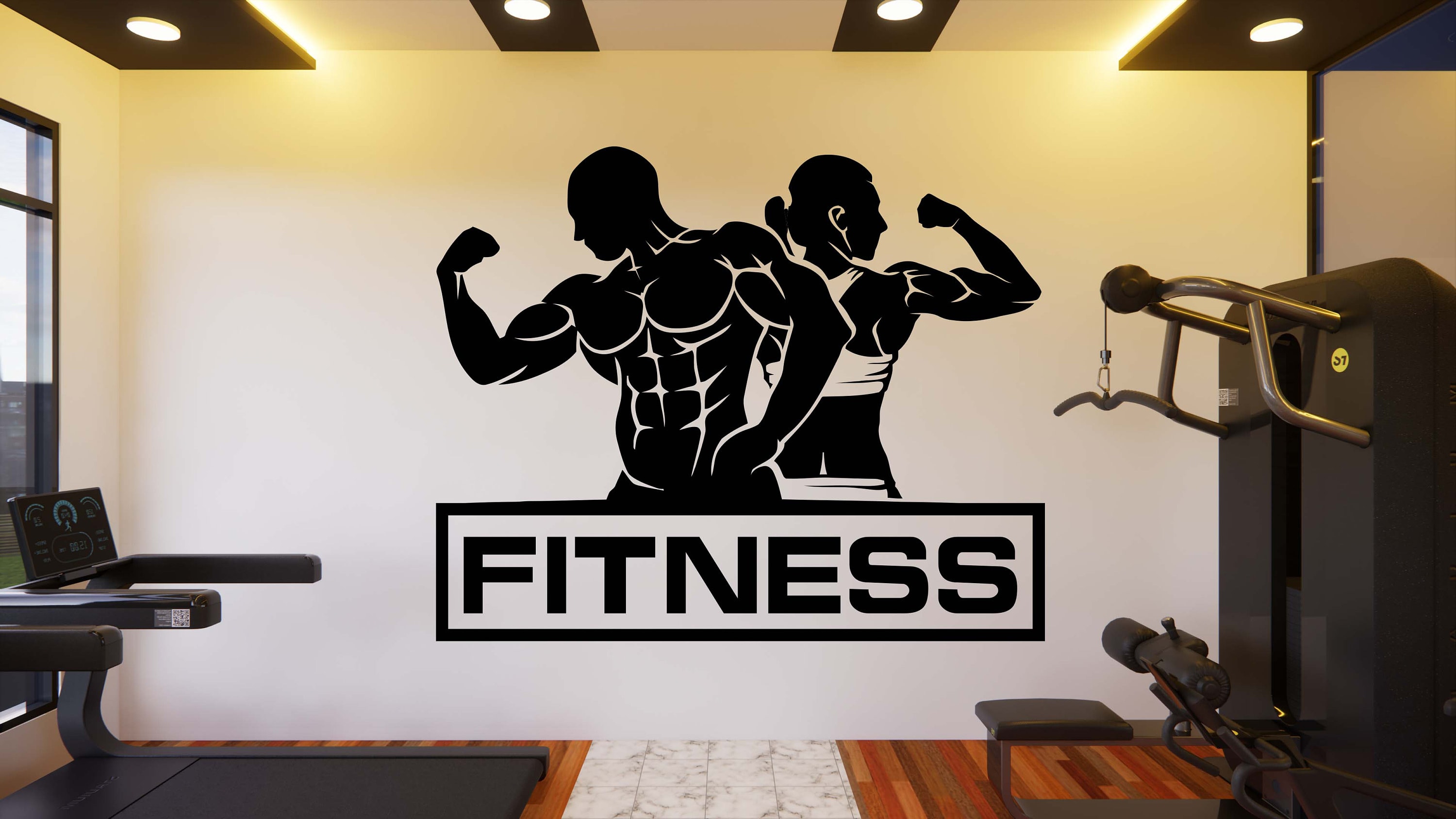 Gym Wall Decal Gym Wall Sticker Gym Wall Art Vinyl Letter Vinyl Decal ...