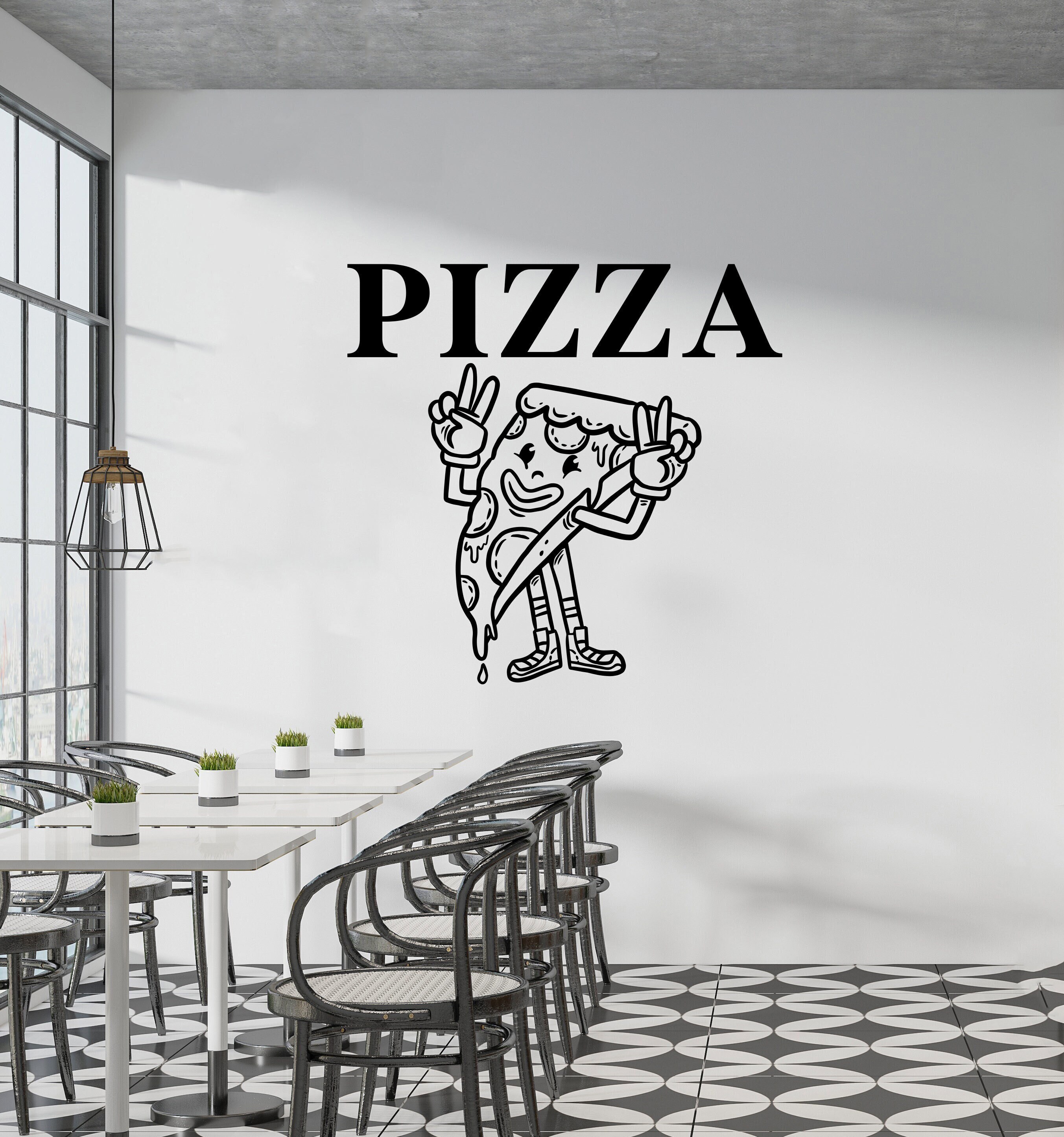 Pizza Wall Decal,pizza Wall Sticker,pizza Quotes Wall Art,pizza Slice ...