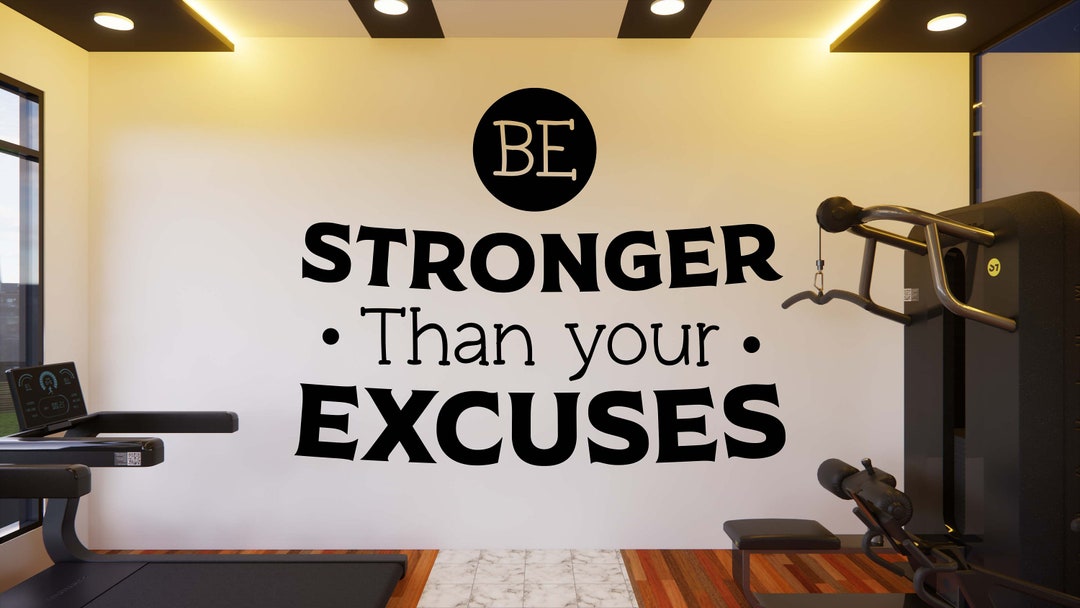 Gym Wall Decal Gym Wall Sticker Gym Wall Art Vinyl Letter Vinyl Decal ...