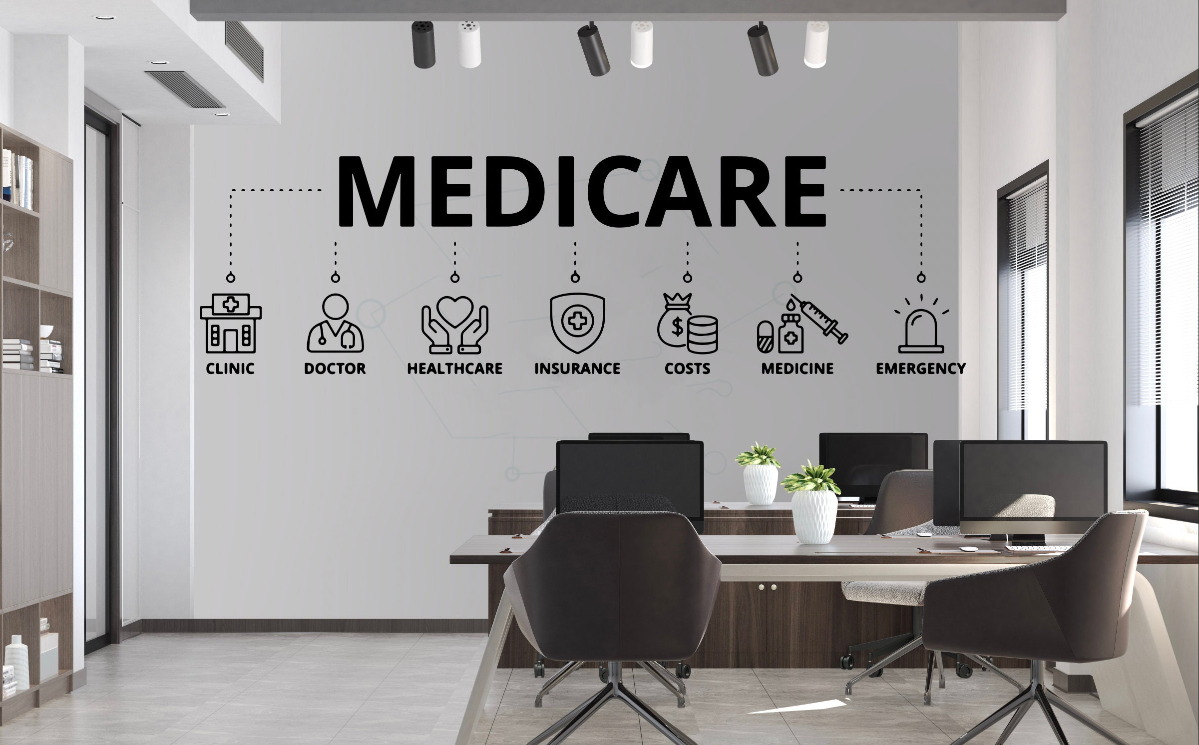 Medicare,clinic,healthcare,doctor,insurance,costs,medicine,emergency, Wall Decal, Wall Stickers ...