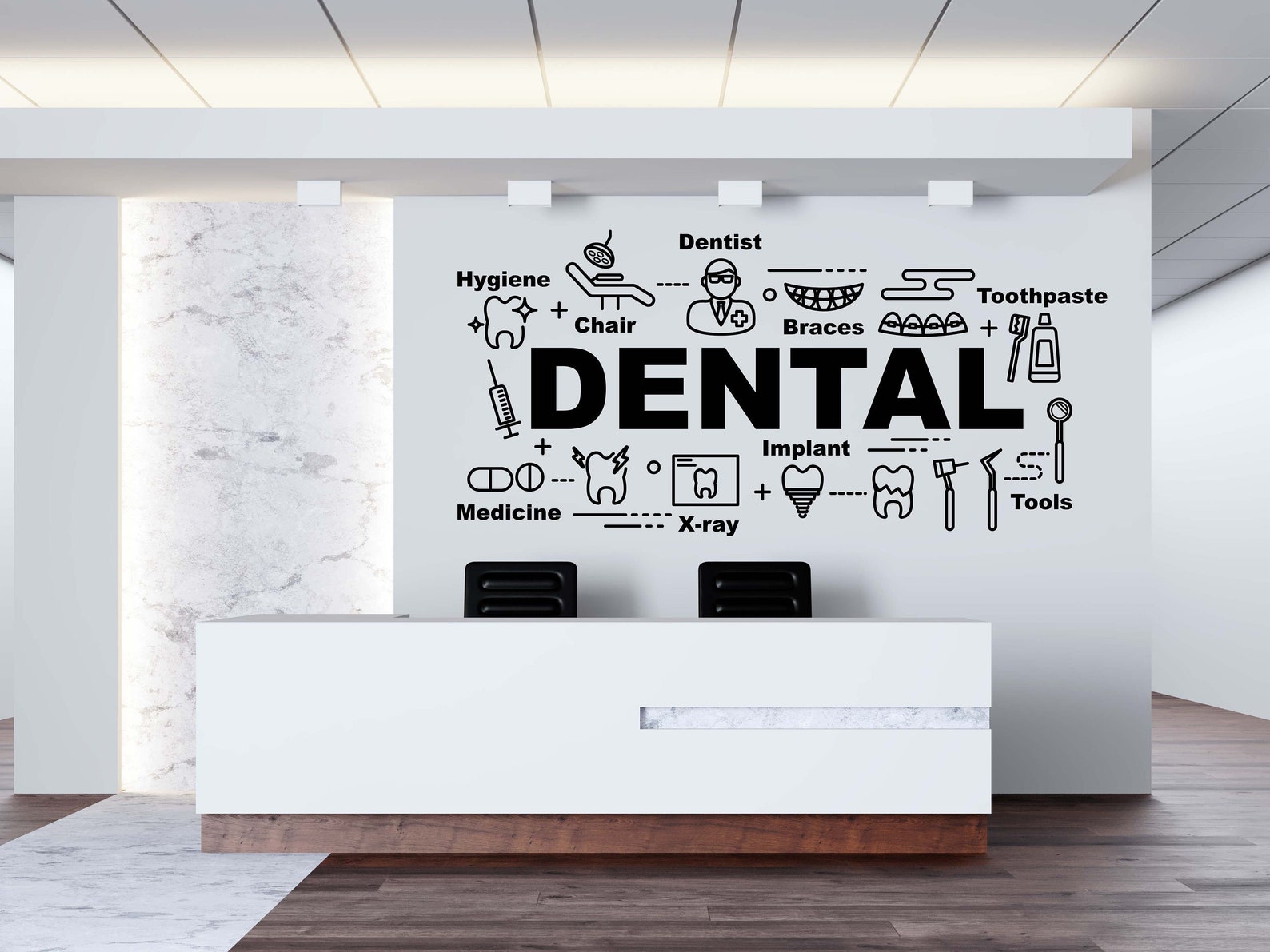 Dental Care Wall Decal Teeth Wall Decal Teeth Wall Sticker Dental Wall ...