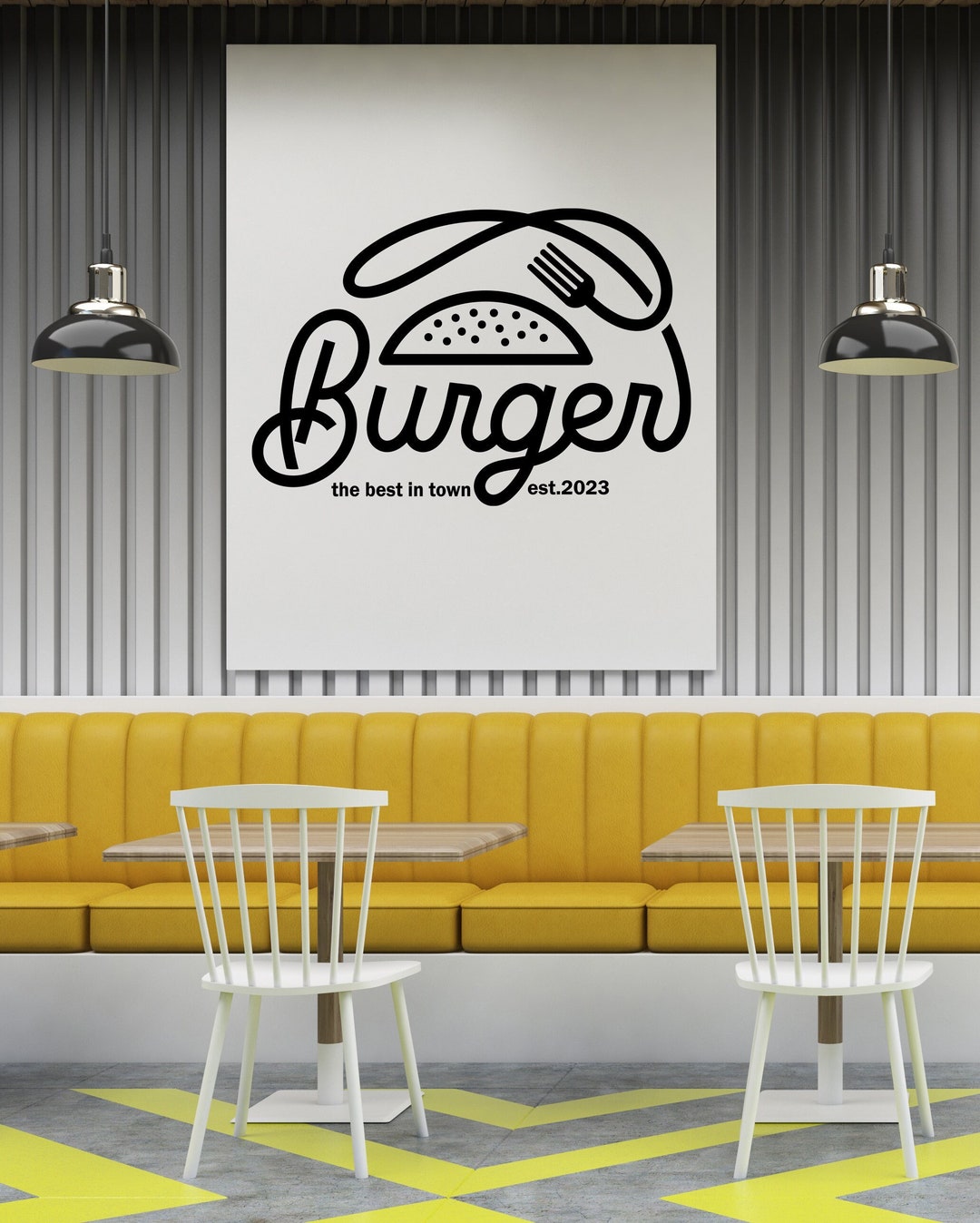 Fast Food Wall Decal,burger Store Wall Sticker,pizza Quotes Wall Art ...