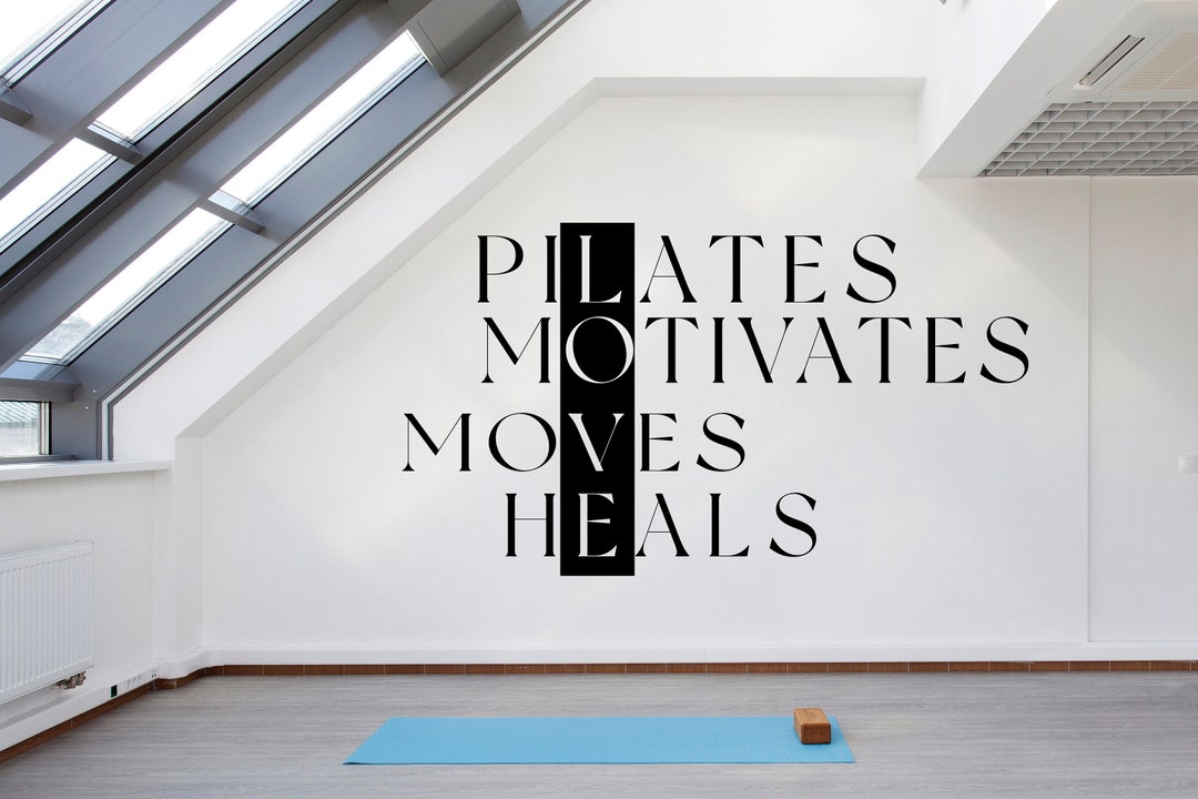 Pilates Wall Decal Pilates Wall Sticker Yoga Wall Art Pilate Wall Decor ...