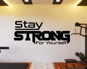 Gym Wall Decal Gym Wall Sticker Gym Wall Art Vinyl Letter Vinyl Decal ...