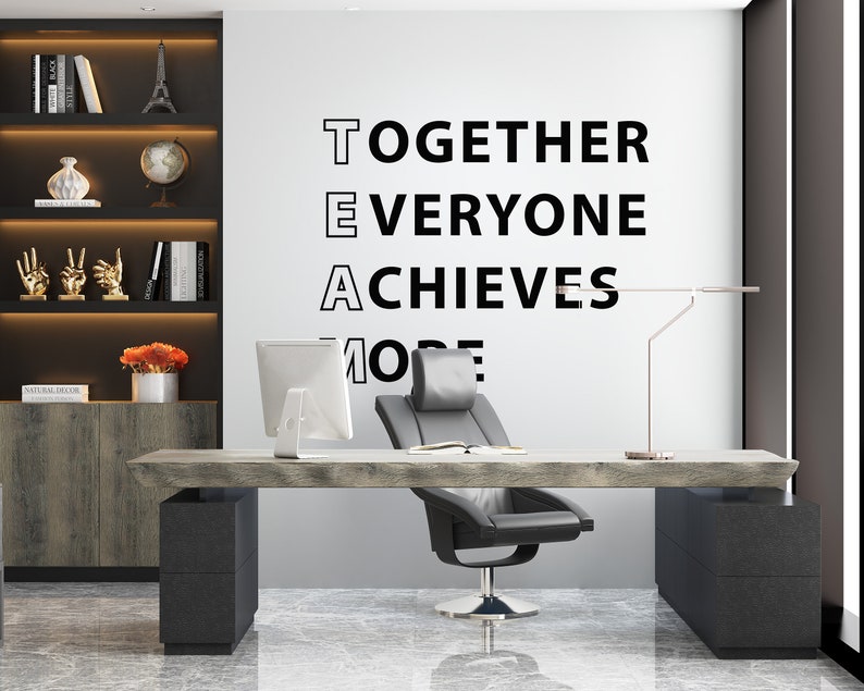 Office Wall Decal,teamwork Wall Decal,office Wall Art,motivational Art ...