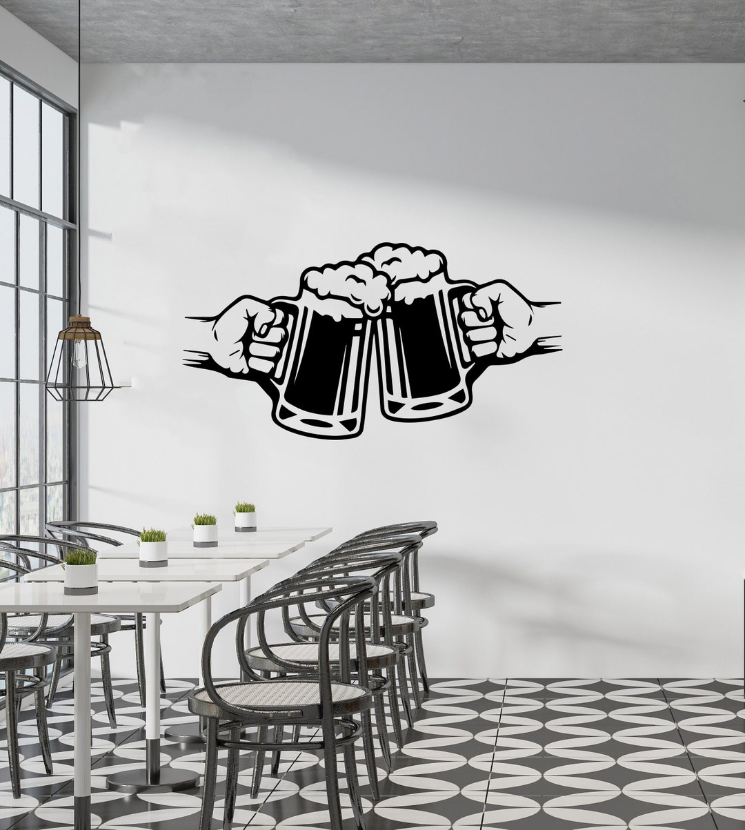 Beer Wall Decal,beer Shop Wall Decal,beer Wall Sticker,beer Bar Wall ...
