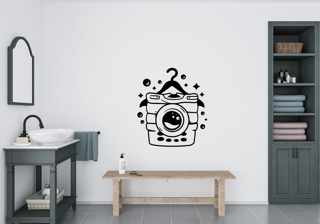 Laundry Wall Decal,laundry Wall Sticker,washing Machine Decal,shop ...