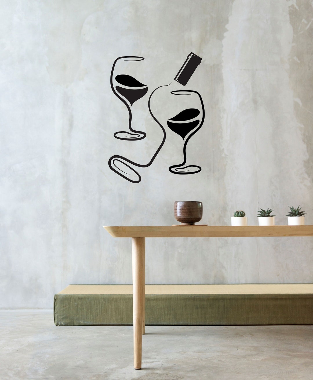 Wine Bar Logo Wall Decal,coctail Bar Wall Art,wine Bar Wall Decor,wine ...