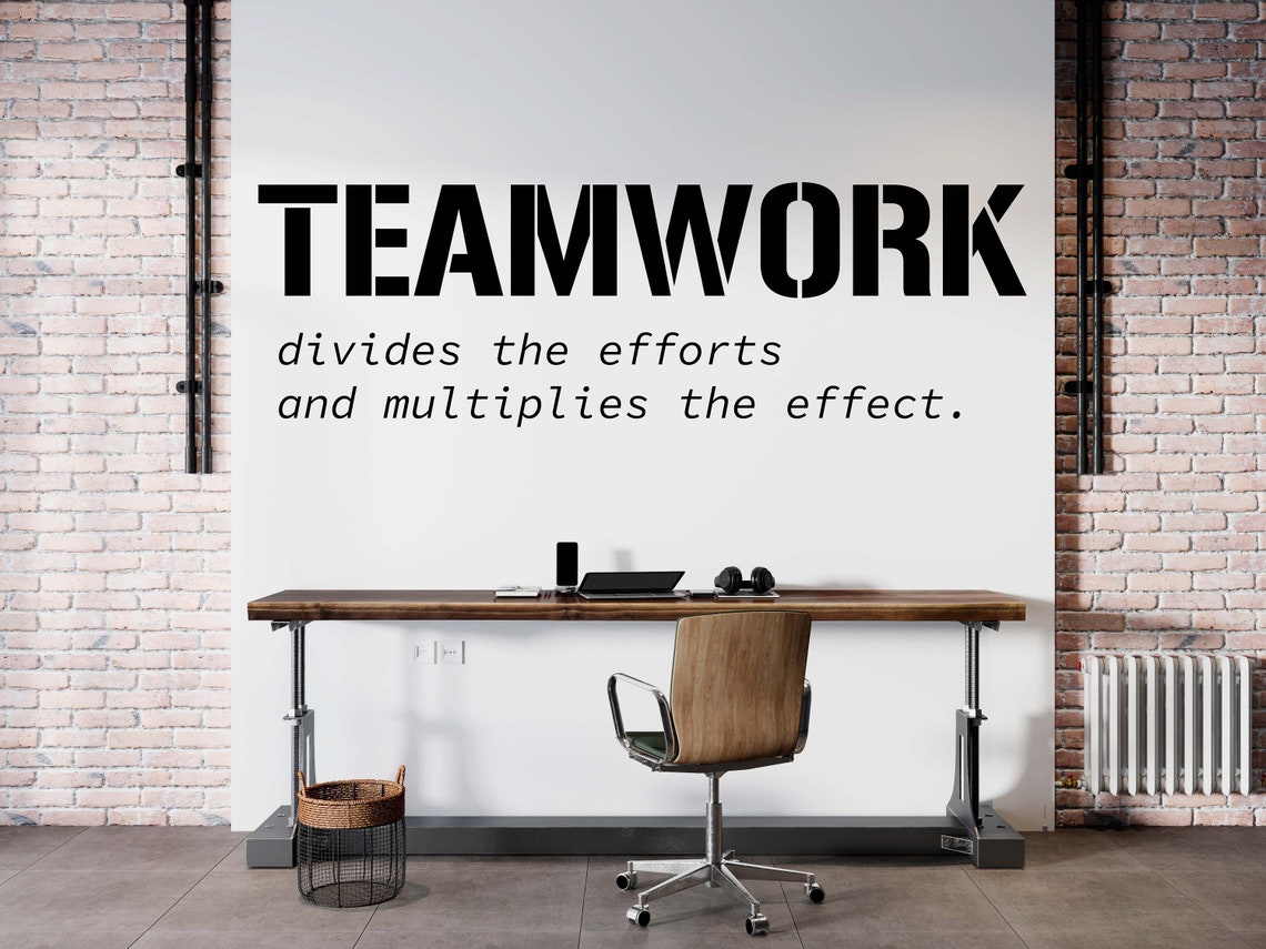 Office Wall Decal,teamwork Wall Decal,office Wall Art,motivational Art ...