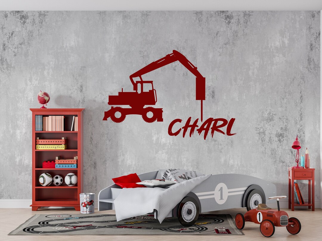 Personalized Boy Wall Decal,truck Wall Decal,boys Wall Art,personalized ...