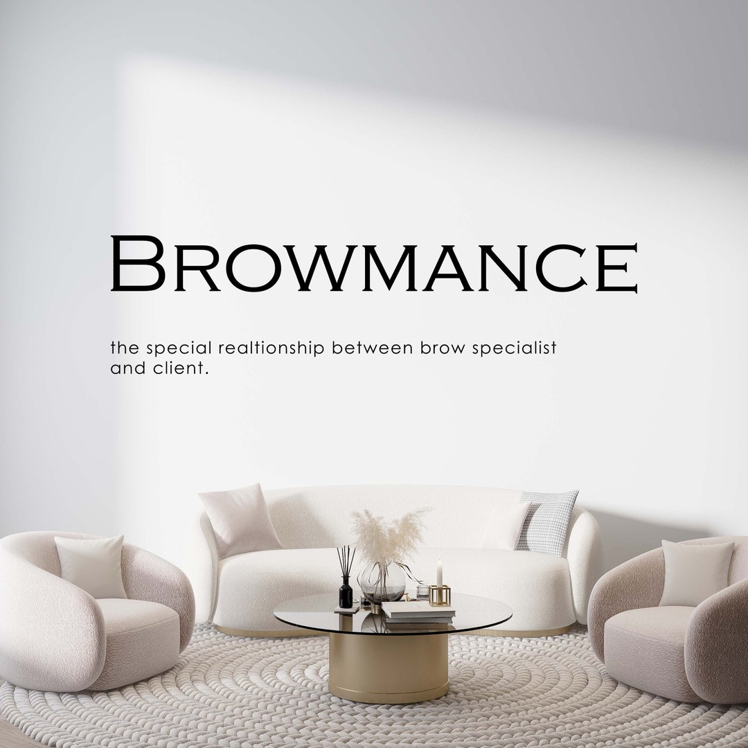 Brow Studio Wall Decal,eyebrow Studio Wall Sticker,brow Quote Wall Art ...