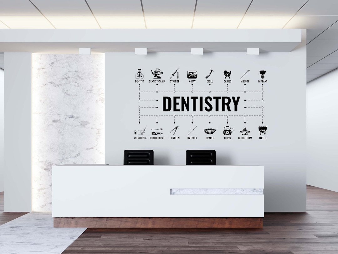 Dental Care Wall Decal Teeth Wall Decal Teeth Wall Sticker Dental Wall ...