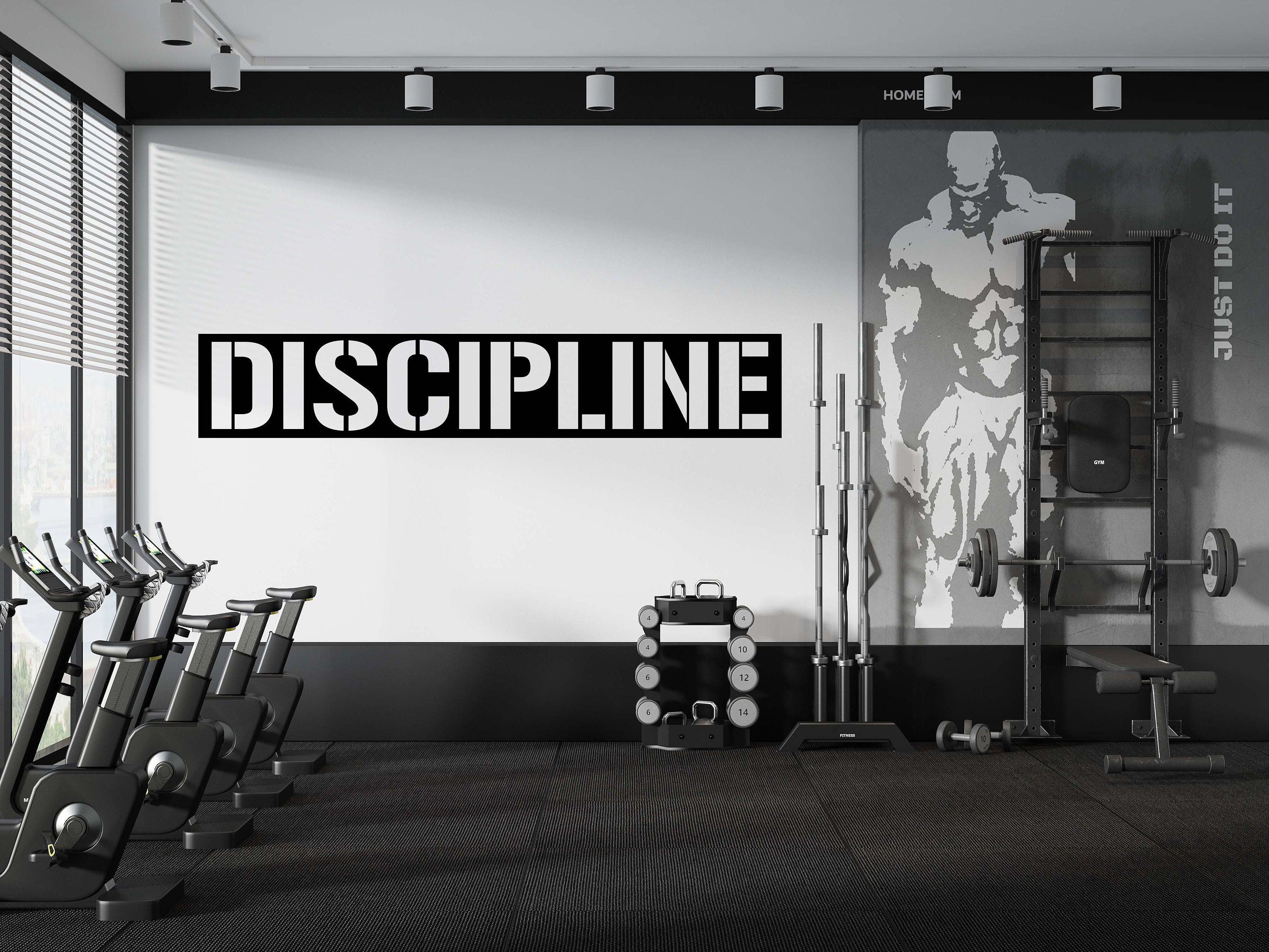 Gym Wall Decal Gym Wall Sticker Gym Wall Art Vinyl Letter Vinyl Decal ...