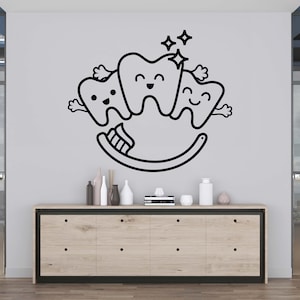 Dental Care Wall Decal Teeth Wall Decal Teeth Wall Sticker Dental Wall ...